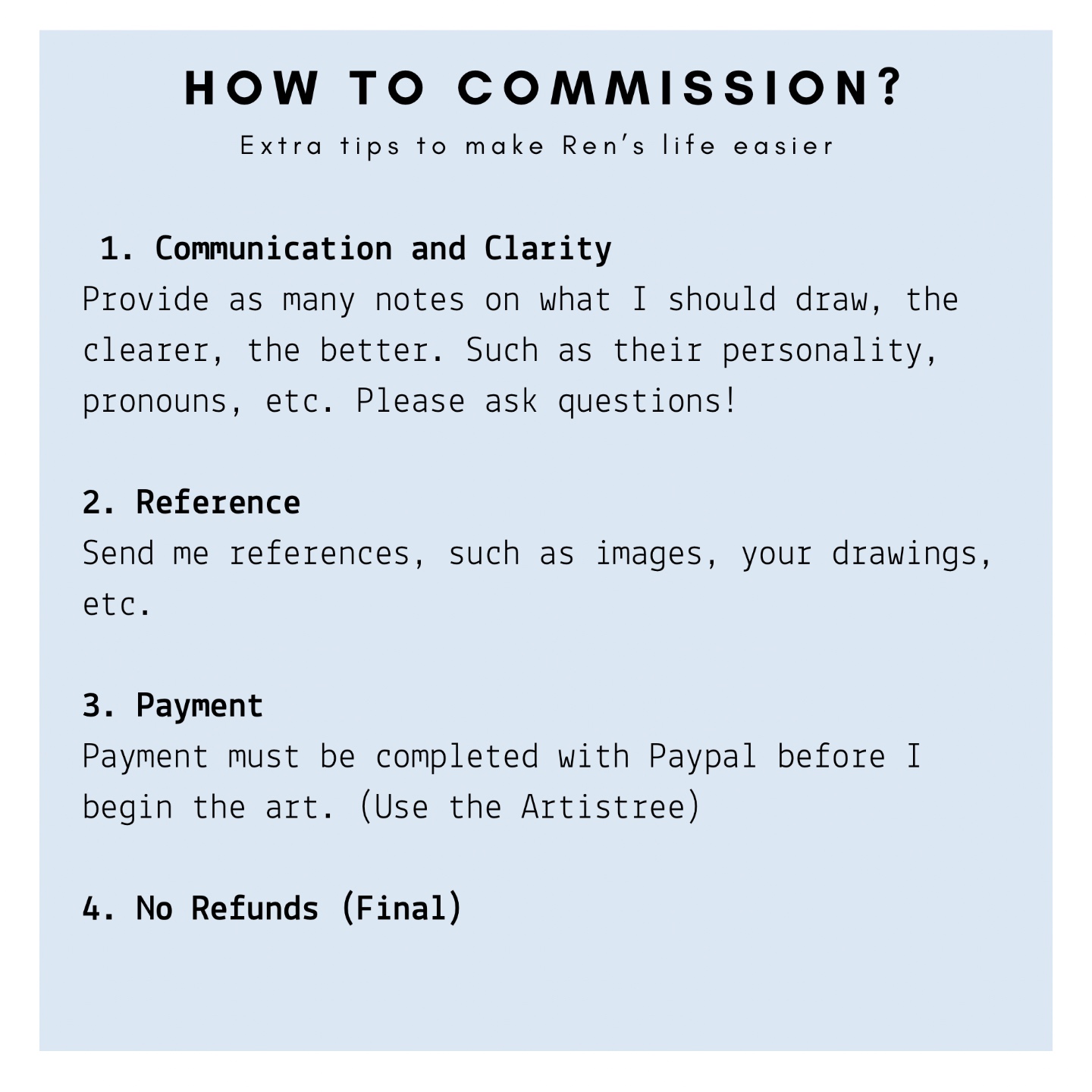 ren404's Commission Form | Artistree